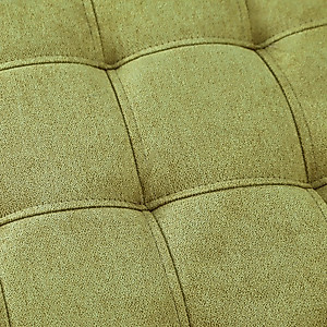 Homebeez Home Decor Ottoman,41.9 Inch Tufted Storage Bench Rectangular Footrest Stool for Entryway, Living Room and Bedroom, Green