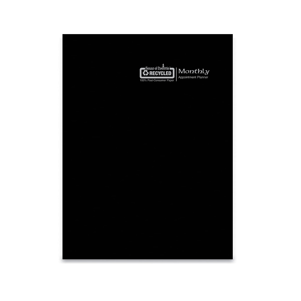 House of Doolittle 2023 Economy Calendar Planner, Monthly, Black Cover, 8.5 x 11 Inches, December - January (HOD26002-23)