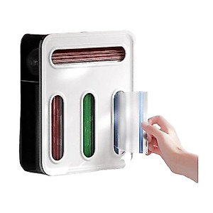 Storage organizer for Ziplock bags, acrylic kitchen drawer bag organizer with zipper closure..-Organizer for Drawer,Countertop and Wall,Easy to Use Ziplock Bag.