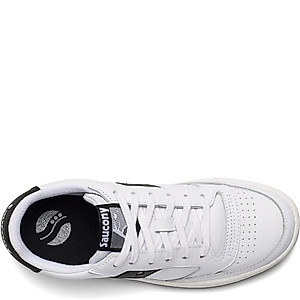 Saucony Women's Jazz Court Sneaker, White/Black, 6.5 Medium