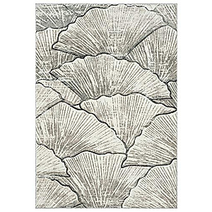 Abani Rugs Porto PRT220 Contemporary Beige Shell Area Rug 3' X 5'