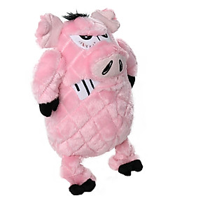 MIGHTY- Angry Animal Pig - Squeaker-Multiple Layers. Made Durable, Strong & Tough. Interactive Play Dog Toy (Tug, Toss & Fetch). Machine Washable & It Floats. (Regular)