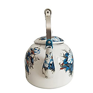 PDGJG Kettle Tea Set Wine Set Coffee Pot Induction Cooker Household Blue Flowers Cold Kettle Milk Pot