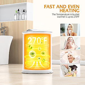 WXKNV Large Towel Warmer for Bathroom, Luxury Hot Towel Warmer with Timer, LED Display Time and Temperature, Insulation Effect Up to 150 Minutes, Delay Time Up to 24 Hours, Best Ideals