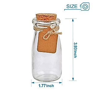 Brajttt 30Pcs Glass Favor Jar With Cork Lids，multifunctional,great decoration（100 ML,3.4OZ）