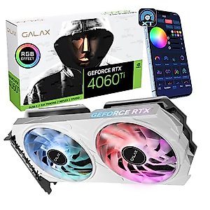 GALAX GeForce RTX™ 4060 Ti EX White 1-Click OC, Xtreme Tuner App Control, 8GB, GDDR6, 128-bit, DP*3/HDMI 2.1/DLSS 3/Gaming Graphics Card