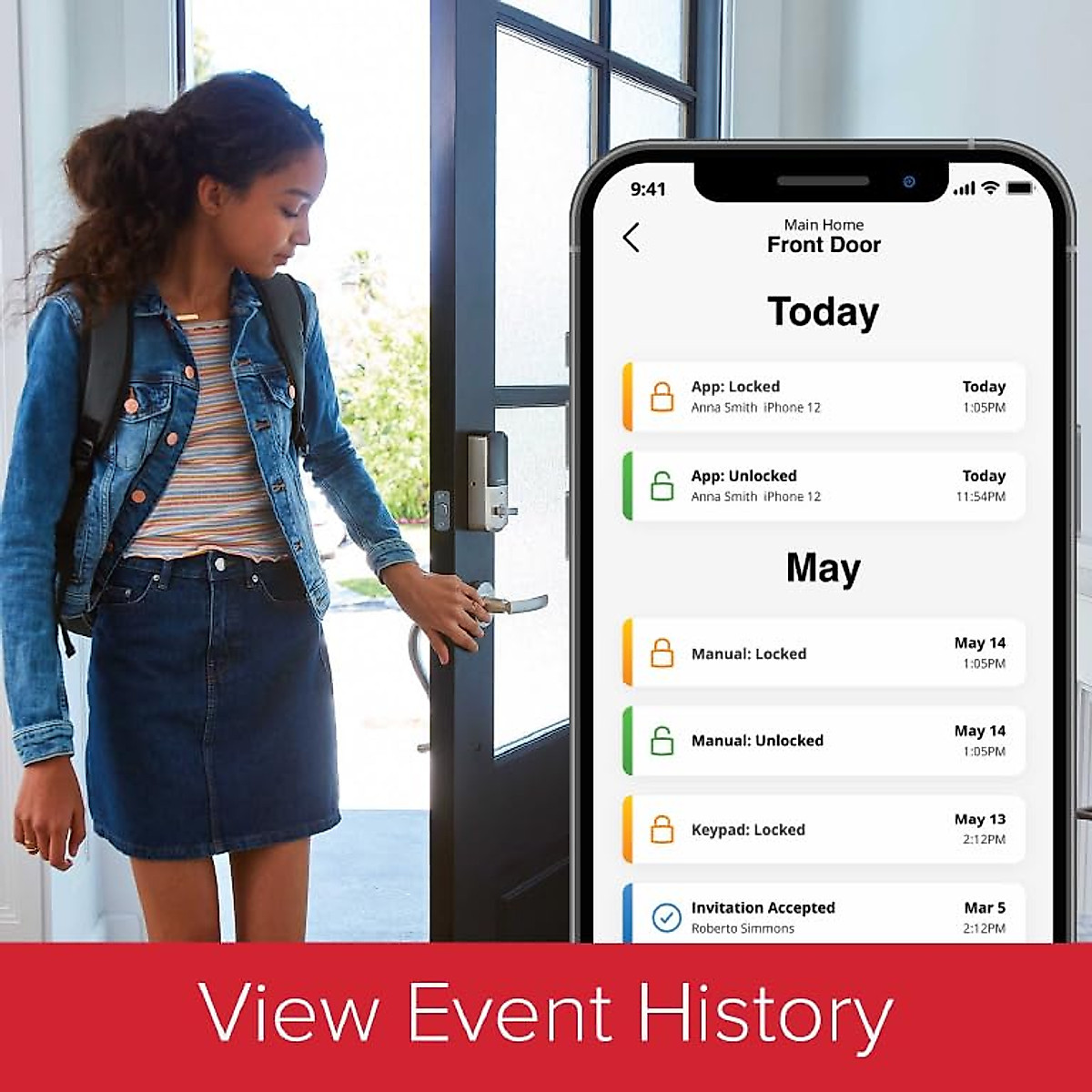 Kwikset Halo Touchscreen Wi-Fi Smart Door Lock with San Clemente Handleset, Keyless Entry Electronic Deadbolt Door Lock, No Hub Required App Remote Control, with SmartKey Re-Key Security, Satin Nickel