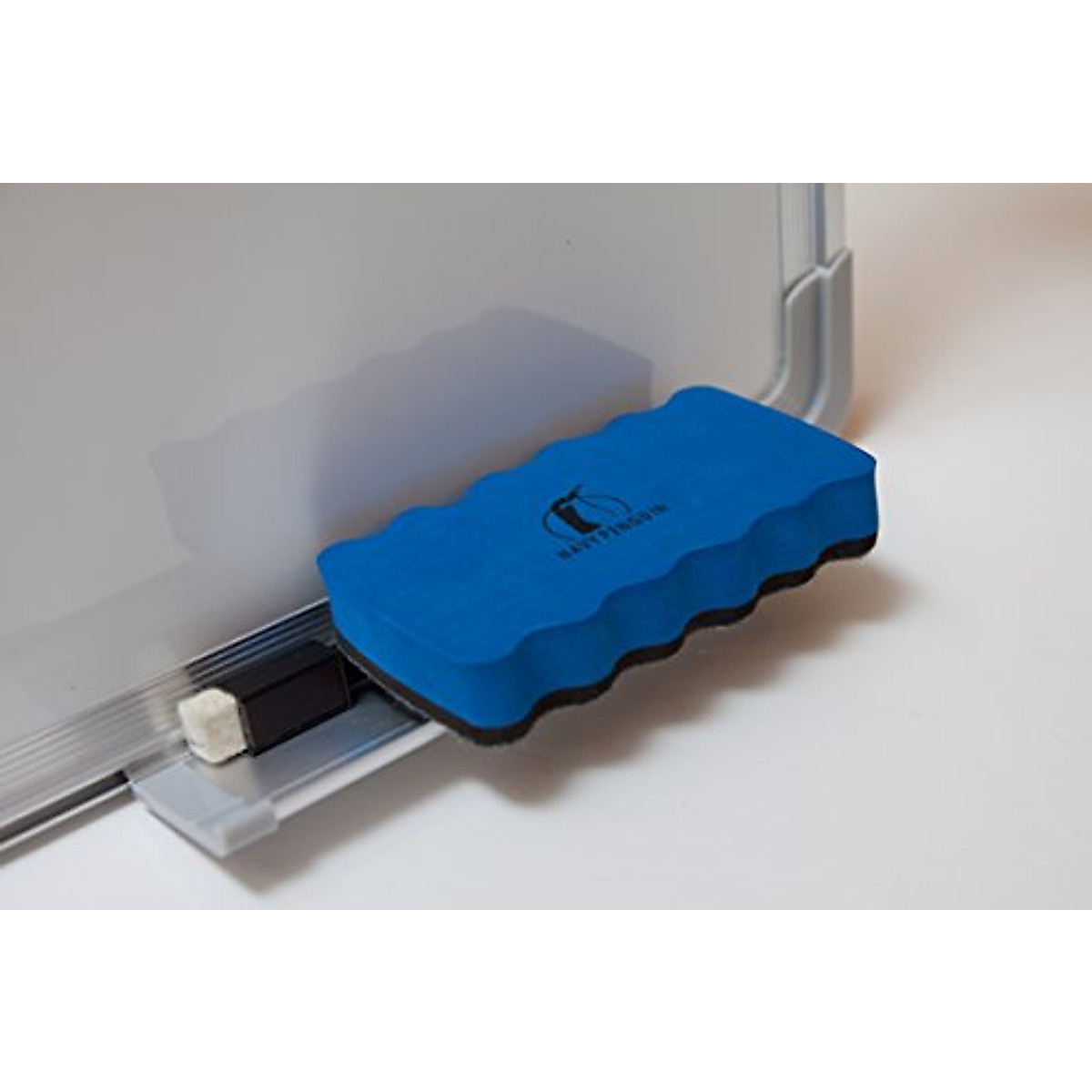 Combination Whiteboard Bulletin Board Set - 24 x 18" Dry Erase/Cork Board with 1 Magnetic Dry Eraser, 4 Markers, 4 Magnets and 10 Thumb Tacks - Small Combo Tack White Board for Home Office Desk