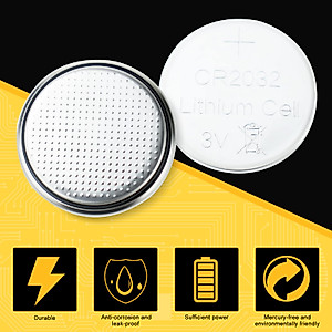 anmas rucci 200PCS CR2032 Lithium Battery Batteries 3V Coin Button Cell for LED Tea Light Candles, CR2032 3v Lithium Battery, 230mAh 3V Coin Battery