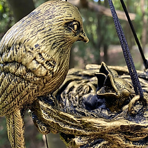 Gardenvy Bird Nest Wind Chime, Bird Bells Chimes with 12 Wind Bells for Glory Mother’s Love Gift, Garden Backyard Church Hanging Decor, Bronze