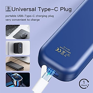 Founouly Bikini Trimmer for Women - Pocket Blue Electric Razors Ladies Shaver Legs Pubic Hair with Ceramic Blade Rechargeable Body Clipper, Wet/Dry Use Male Hygiene Razor, TS100