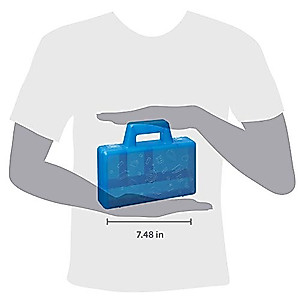 ROOM Copenhagen, Lego Sorting Box to-Go - Travel Case with Organizing Dividers - Blue