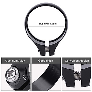 Bolt Clamp Aluminum Alloy Quick Release Seat Post Locking Clamps for 27.2mm(Black)