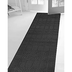 Kitchen Mat,Non Skid Washable Carpet Runner Rug for Narrow Galley Peninsula U L Shaped Small Kitchen Floor, Tribal Mayan Style 24.5 in x 5 ft