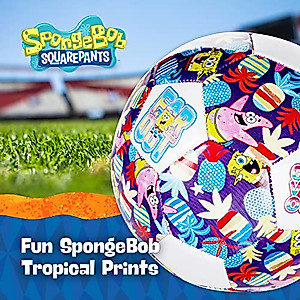 Capelli Sport Spongebob Squarepants Soccer Ball Size 5, Patrick Star and Pineapple Design Officially Licensed Futbol for Boys and Girls Soccer Players, Multi