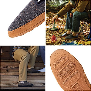 Acorn Men's Lightweight Bristol Loafer with Tweed Upper and Ultralight Cloud Cushioning Slipper, Navy Blue, 10.5-11.5