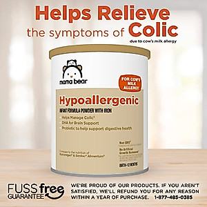 Amazon Brand - Mama Bear Hypoallergenic Infant Formula Powder with Iron, Non-GMO, 1.24 pound (Pack of 1)