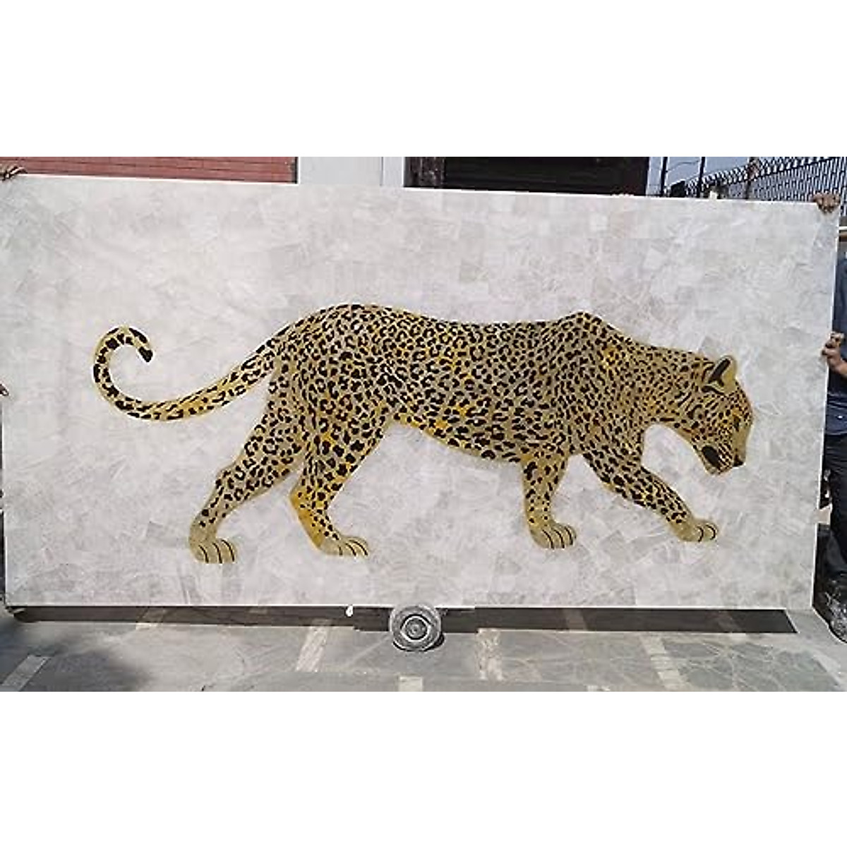 30 x 60 Inches Rectangle Shape Marble Dining Table Top White Quartz Stone Resin Art Bathroom Slab from Indian Cottage Art and Crafts