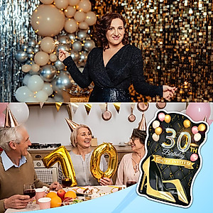 ERHACHAIJIA 20 PCS Pink Balloons & Black Golden High Heels Shaped Fill-In Invitations Cards With Envelopes, Funny 30th Birthday Party Happy 30 Year Old Birthday Invites For Women Lady Wife Mom Adults