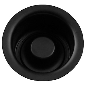 Westbrass A2082-62 3-1/2" Extra-Deep Collar Kitchen Sink Waste Disposal Flange & Stopper, 1-Pack, Matte Black