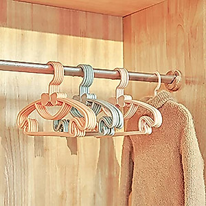 10pcs Kid Hanger Kids Clothes Hanger Racks Portable Plastic Display Hangers Windproof Children Coats Hanger Baby Clothing Organizer (Purple)