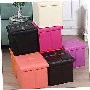 Cabilock 2pcs Shoe Storage Bench Cube Small Stool Chair Entryway Small Chest Shoe Bench Cabinet Bench Clothes Basket Storage Cube Toys Organizer Books Storage Table