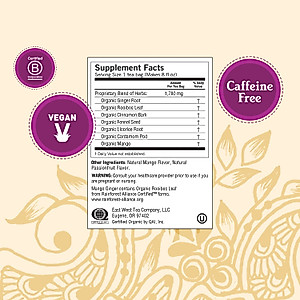 Yogi Tea Mango Ginger Tea - 16 Tea Bags per Pack (4 Packs) - Organic Ginger Root Tea to Support Healthy Digestion - Contains Antioxidants - Includes Cinnamon Bark, Rooibos Leaf, Mango Flavor & More