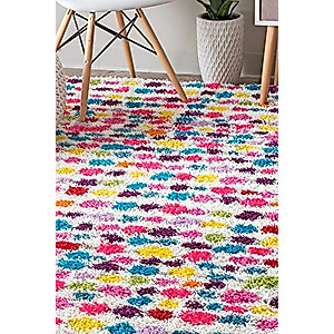 nuLOOM Allard Striped Shag Area Rug, 4' x 6', Multi