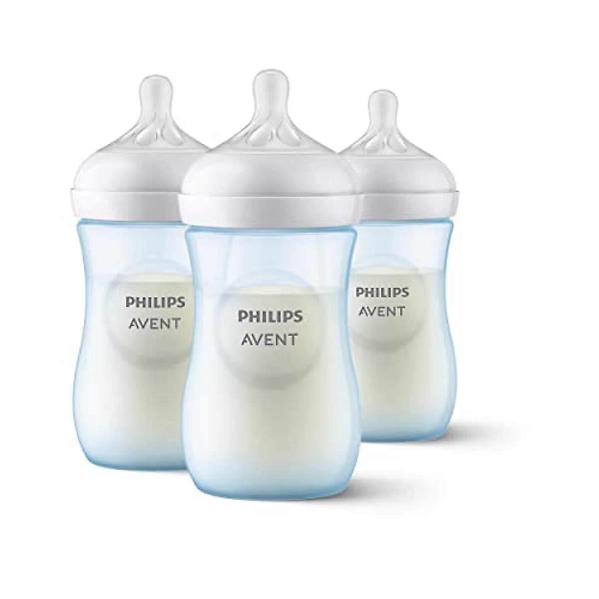 Philips AVENT Natural Baby Bottle with Natural Response Nipple, Blue, 9oz, 3pk, SCY903/23