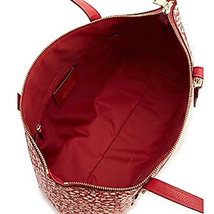 COACH Womens Pebbled Taylor Tote (Love Leaf)