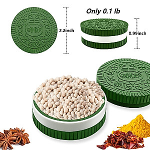 OWLSTEM Grinder, 2.2 Inch Stronger Grip Biscuit Shape Design Grinder (Single, Green)