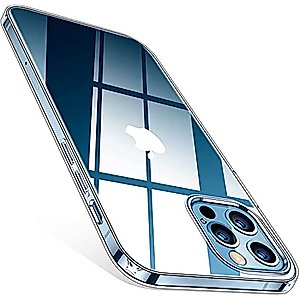 TORRAS Crystal Clear Compatible for iPhone 12 Case, Compatible for iPhone 12 Pro Case, [Against-Yellowing][Stronger X-Shock Protection] Shockproof Soft TPU Slim Thin Phone Case