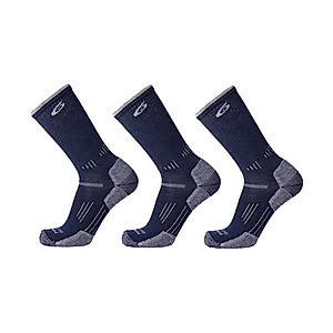 point6 37.5 Hiking Essential Light Crew 3-Pack (as1, alpha, l, regular, regular, Grey)