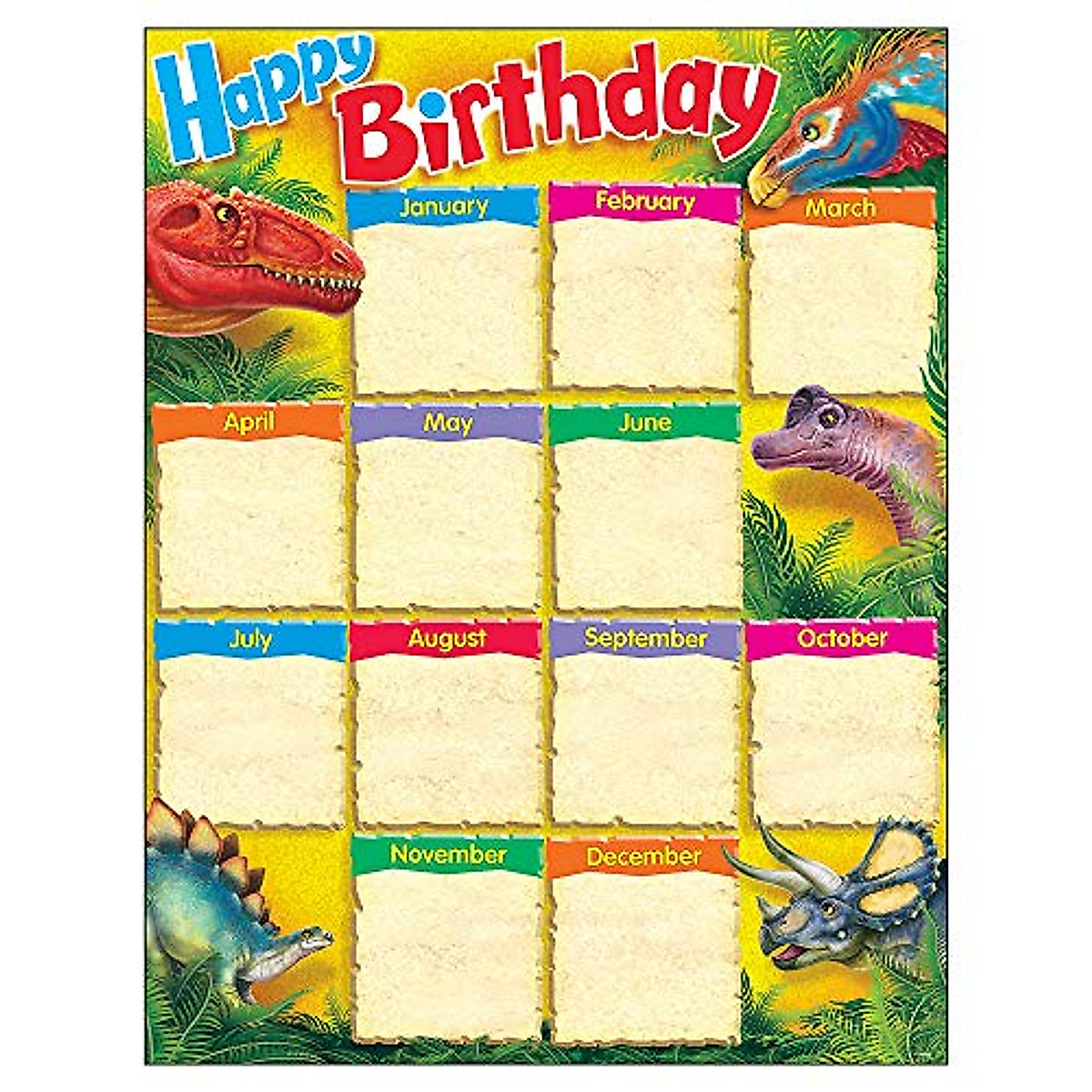 Birthday Discovering Dinosaurs® Learning Chart