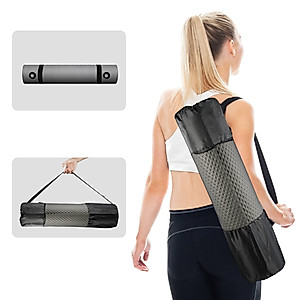 LFS Large Yoga Mat - 72"x 31.5" x 2/5 inch, Extra Wide and Extra Thick Non Slip Exercise & Fitness Yoga Mat with Band and Yoga Bag ，for All Types of Yoga Outdoor Practice, Pilates & Floor Workouts