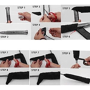 10m Tennis Towel Racket Grip Tape Anti Slip Badminton Handle Tape Absorbent Grip Thicken Racquet Racket Over Grips Elasticity Tennis Racket Replacement Grip Sweatband Racket Wraps Tape