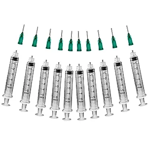 Creative Hobbies® Glue Applicator Syringe for Flatback Rhinestones & Hobby Crafts, 5 Ml with 18 Gauge Precision Tip - Value Pack of 10