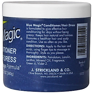Blue Magic Conditioner Hair Dress, The Original, 12-Ounce Jar