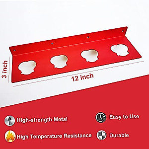 JILINWEI Battery Holder for Milwaukee M12, Metal Battery Storage for 4 Pcs Milwaukee M12 6.0 Battery, Mount Wall Rack with 4 Slot Milwaukee Accessories Tool, 1Pcs