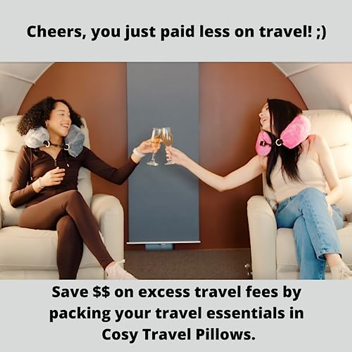 The Nab(Neck and Bag) Pillow Stuffable with Clothes - Extra Storge Without The Extra Fees! A Free Travel Carry-On That fits 3+ Days Worth of Items.