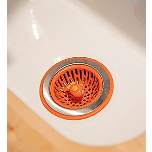 MSC International - 77019 MSC International Joie Splash Kitchen Sink Strainer Basket, Fish, Orange
