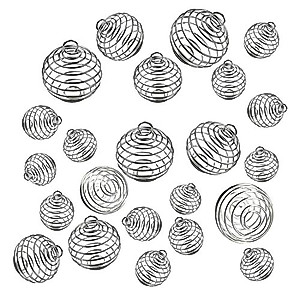 JIALEEY Spiral Bead Cages Pendants, 30 PCs 3 Sizes Silver Plated Stone Holder Necklace Cage Pendants Findings for Jewelry Making and Crafting