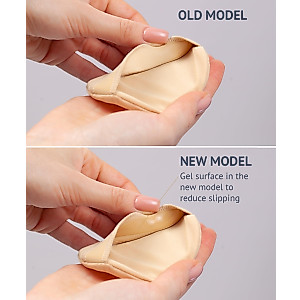 Brison Metatarsal Pads for Women and Men Compact Ball of Foot Cushion Gel Pad Inside Metatarsalgia Morton's Neuroma Pain Relief - Soft Foot Care Fabric Sleeves 2 Pairs