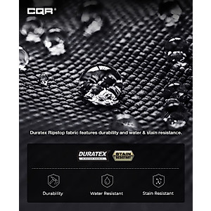 CQR Men's Tactical Pants, Military Combat BDU/ACU Cargo Pants, Water Resistant Ripstop Work Pants, Hiking Outdoor Apparel, Combat Inspired Assault Pants Black, Large