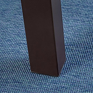 Christopher Knight Home Justin Outdoor 7 Piece Acacia Wood Dining Set, Teak Finish/Rustic Metal/Blue