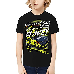 ASFRSH Ryan Blaney 12 Shirt for Teen Girl & Boy Printing Short Sleeve Tee Athletic Classic Shirt Crewneck T-Shirt
