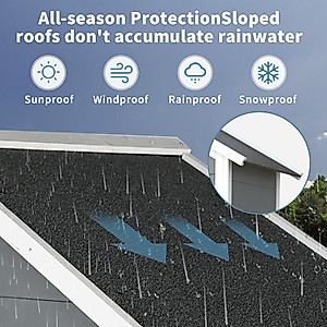 COEWSKE Outdoor Storage Shed, Small Tool Storage Cabinet, Waterproof Weather Resistant Wood Storage House Lockable with Floor for Backyard, Garden, Patio