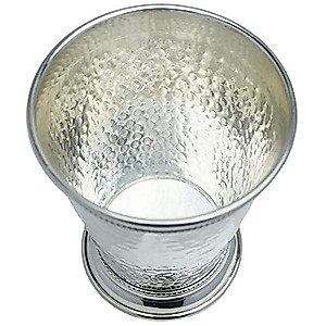 Prince of Scots Hammered Copper Mint Julep Cup w/Pure Silver-Plate (Set of 4)