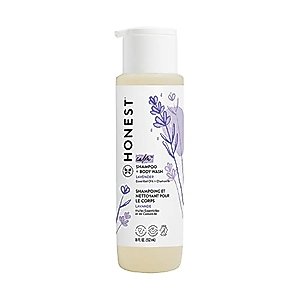 The Honest Company 2-in-1 Cleansing Shampoo + Body Wash | Gentle for Baby | Naturally Derived, Tear-free, Hypoallergenic | Lavender Calm, 18 fl oz