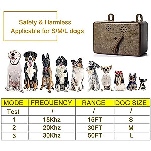 ZNFSZ Anti Barking Control Device,2023 New Ultrasonic Dog Bark Deterrent,Upgrade Mini Sonic Anti bark Repellent 50 FT Range,Ultrasound Silencer No Bark Training Control Device Security for Dogs